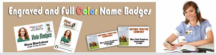 Full Color Name Badges and Engraved Name Badges