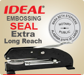 Embossing Seal With Extra Long Reach Clip