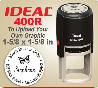 Ideal 400R Round Stamp 1-5/8 by 1-5/8 inches