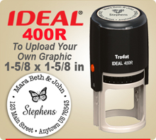 Ideal 400R Round Stamp 1-5/8 by 1-5/8 inches